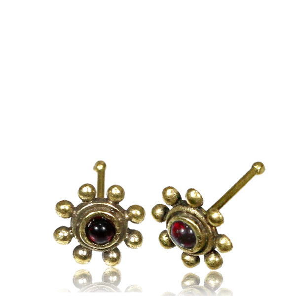 Premium Brass Ruby Nose Bone – ThePlugCrate