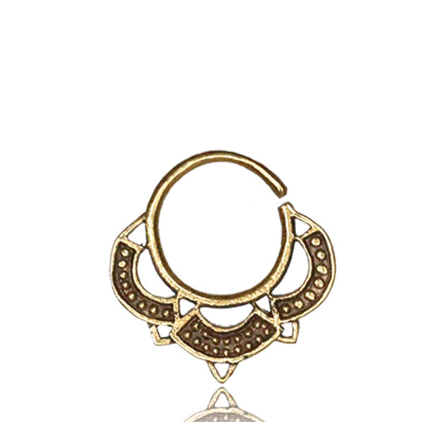 Premium Brass Tribal Shield Septum – ThePlugCrate